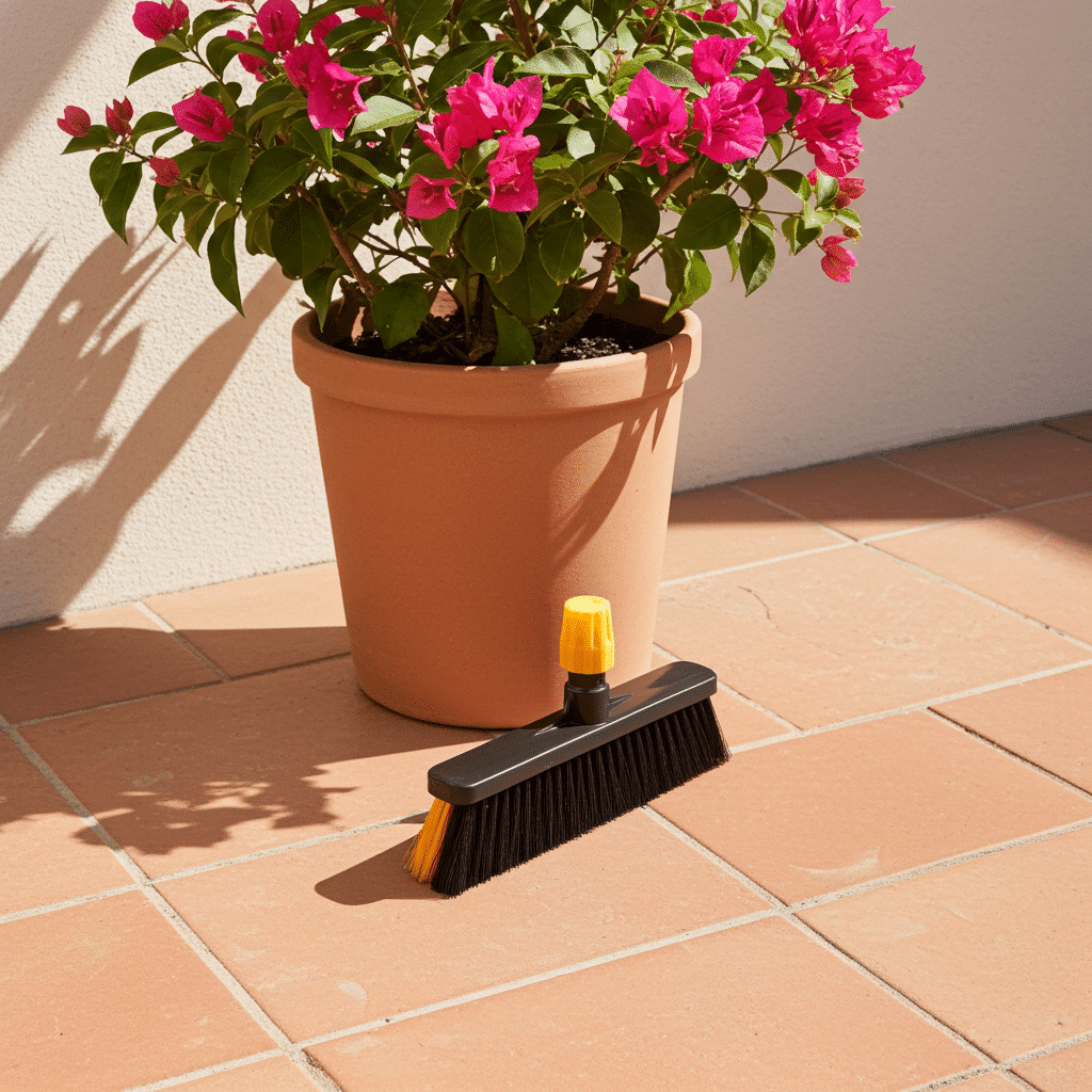 Escoba mixta Laboncler – Doble cerda para interior y exterior, ultra ...